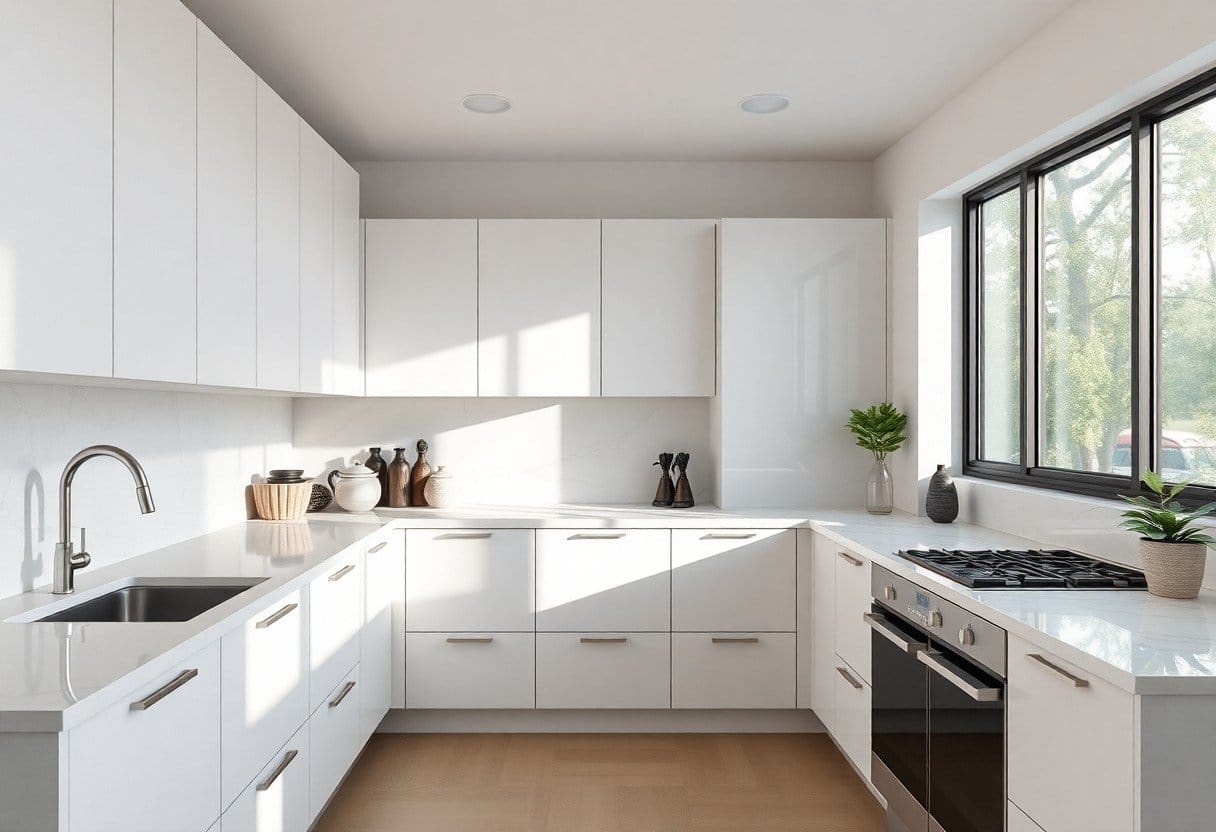 The Minimalist Kitchen - How Flat Panel Cabinets Create Clean, Modern ...
